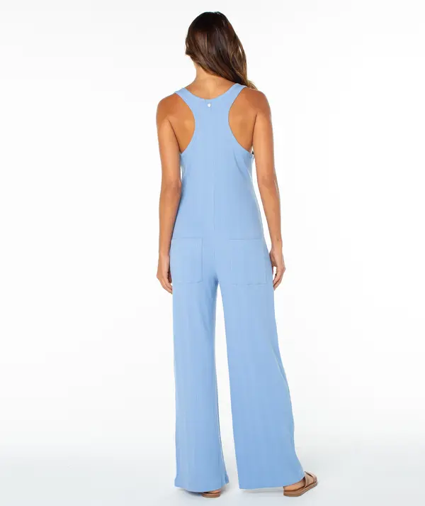 Roxy Running Tide Jumpsuit - Cornflower Blue Solid