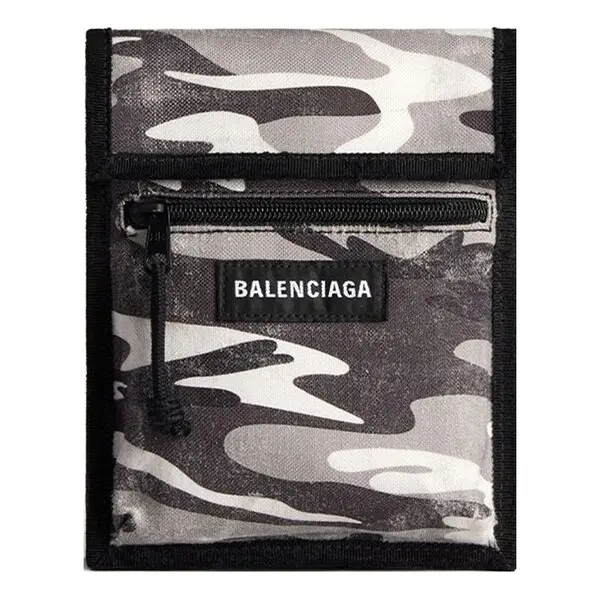 Balenciaga Explorer Small Pouch With Strap Camo Print