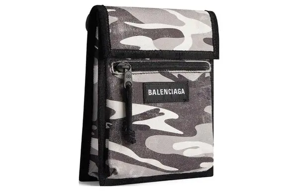Balenciaga Explorer Small Pouch With Strap Camo Print