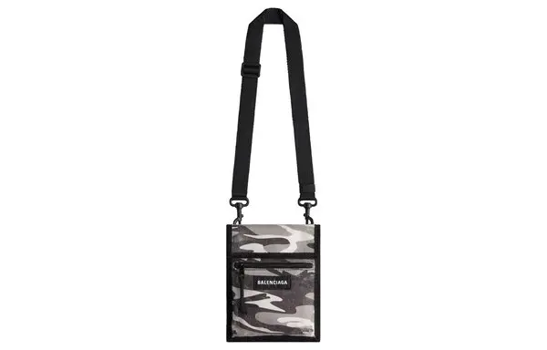 Balenciaga Explorer Small Pouch With Strap Camo Print