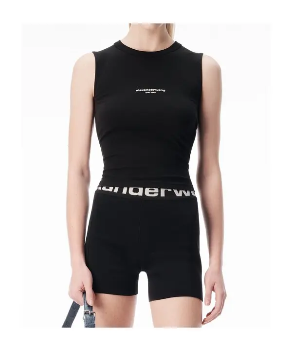 Alexander Wang Logo Fitted Tank Top