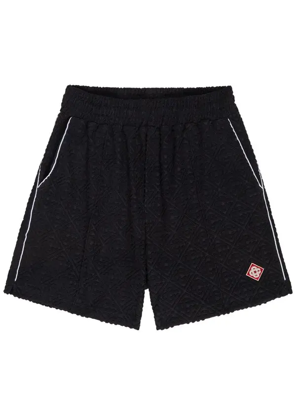 Casablanca Logo-monogrammed Terry Shorts - Black