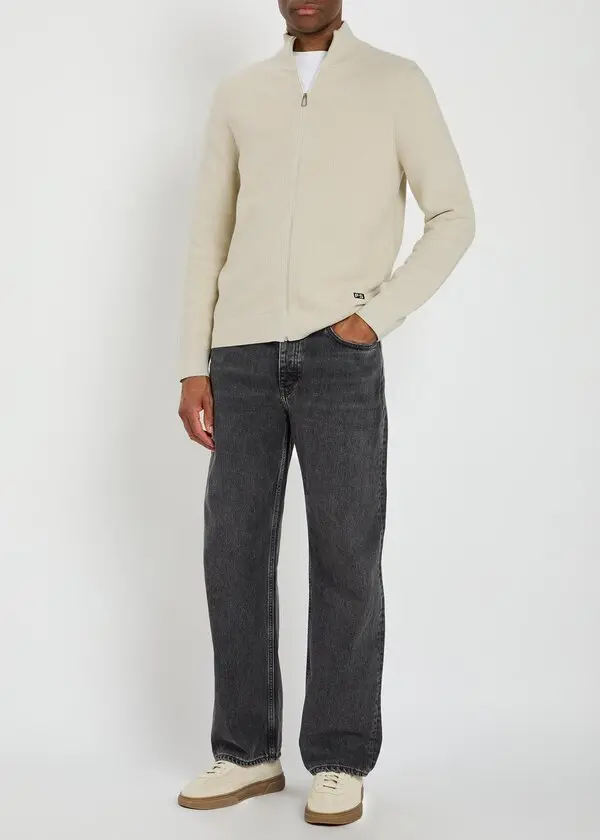 Paul Smith Waffle Knit High-neck Cardigan