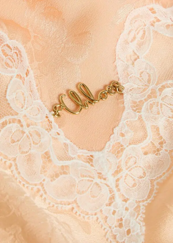 Chloé Romantic Lace-trimmed Silk-jacquard Scarf