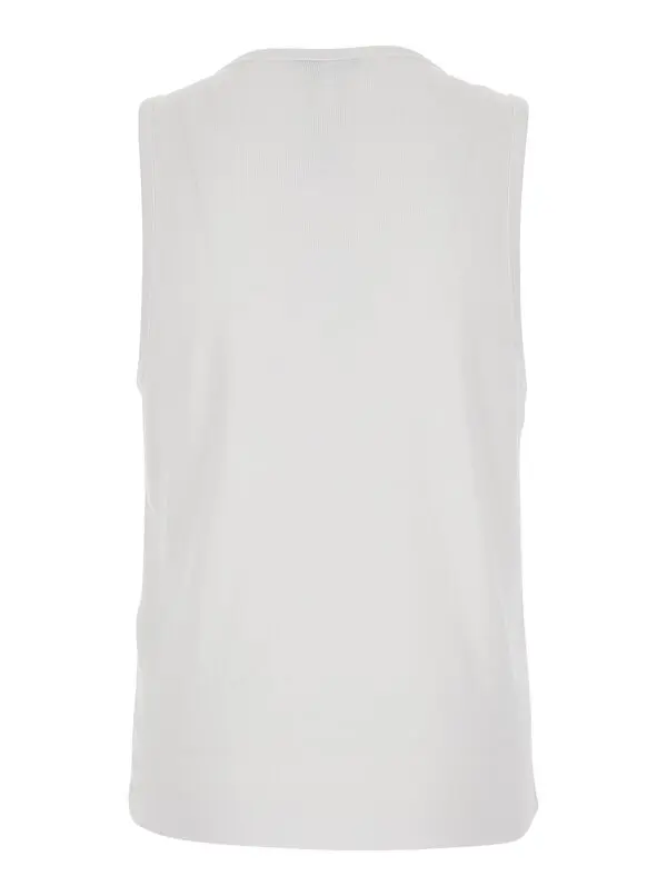 Maison Kitsuné Paris Logo Ribbed Tank Top