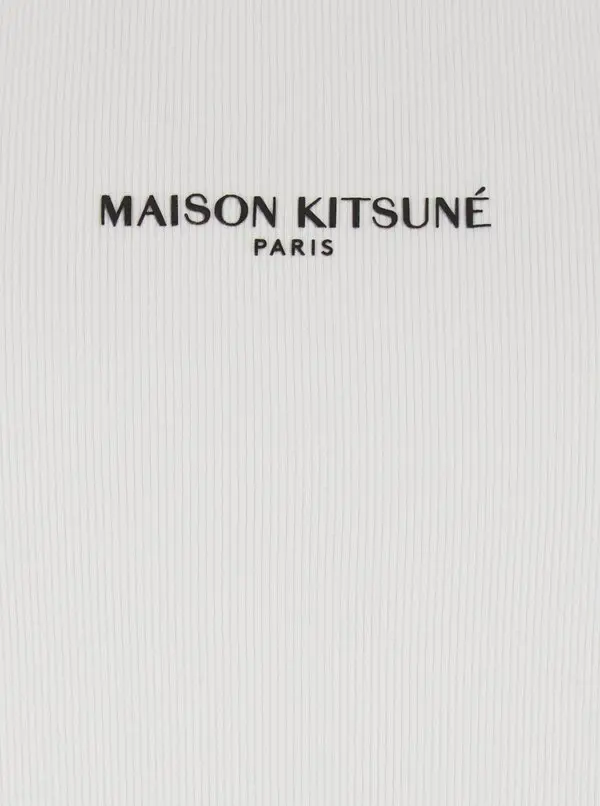 Maison Kitsuné Paris Logo Ribbed Tank Top