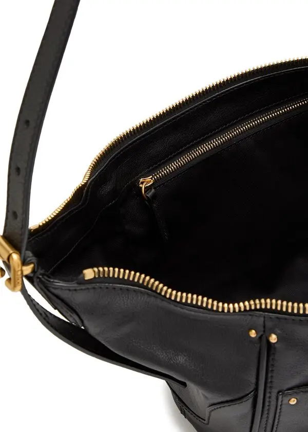 Chloé Paddington East-west Grained Leather Shoulder Bag - Black