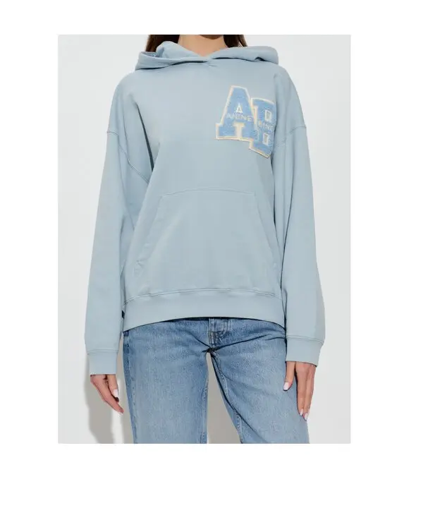 ANINE BING Logo Patch Hoodie