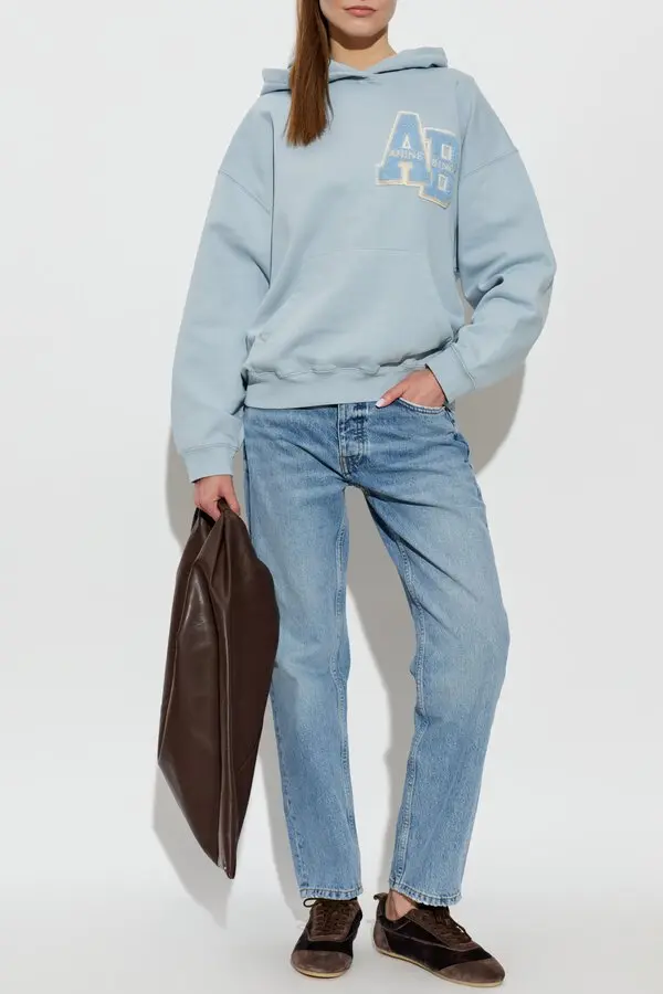 ANINE BING Logo Patch Hoodie