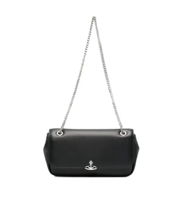VIVIENNE WESTWOOD Logo-plaque Shoulder Bag - Black