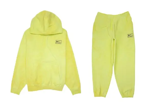 Nike X Stussy Washed Hoodie Sweat Pants - Volt