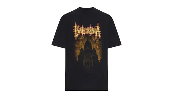 Balenciaga Graphic Ii Medium Fit T-shirt - Black