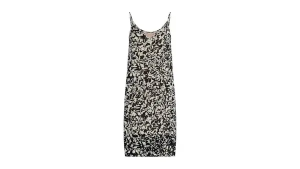 Dries Van Noten Dotted Squiggle Print Denya Embellished Dress - Black