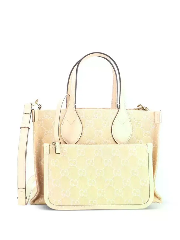 Gucci Ophidia Gg Denim Medium Tote Bag