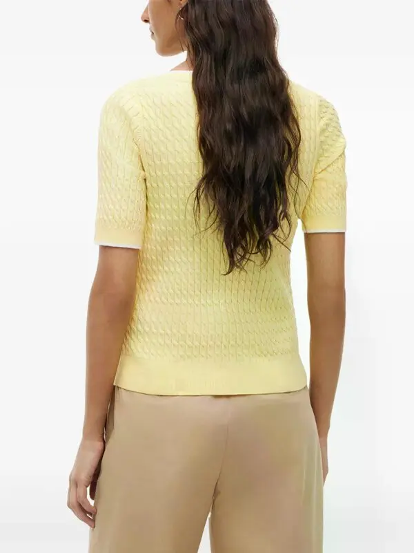 Tommy Hilfiger Cable-knit Short-sleeve Sweater