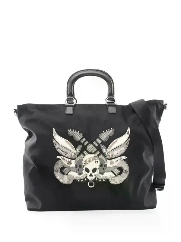 Prada Skull Studs Tote Bag - Black