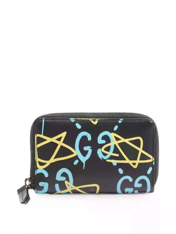 Gucci 2010s Ghost Leather Coin Purse - Black