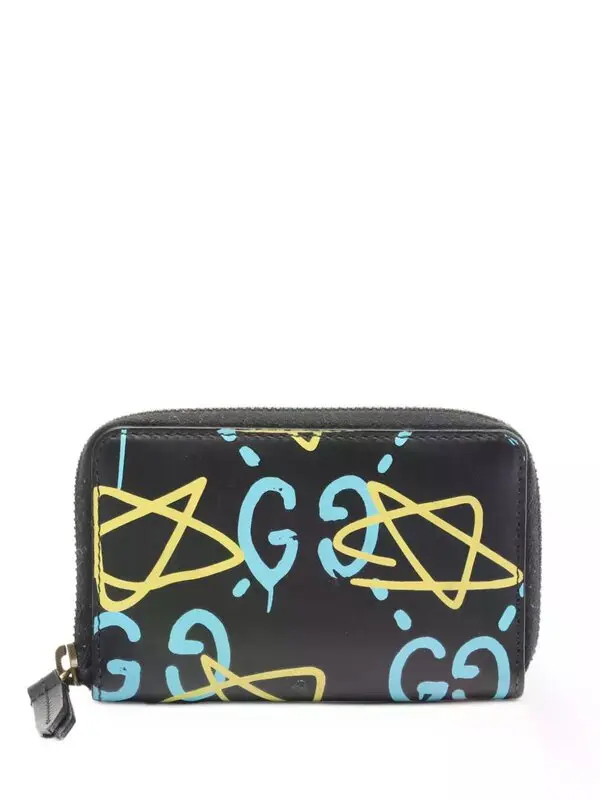 Gucci 2010s Ghost Leather Coin Purse - Black