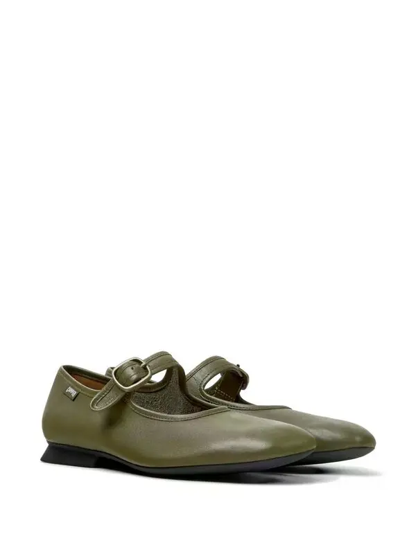 Camper Casi Myra Buckle-strap Ballet Flats - Green