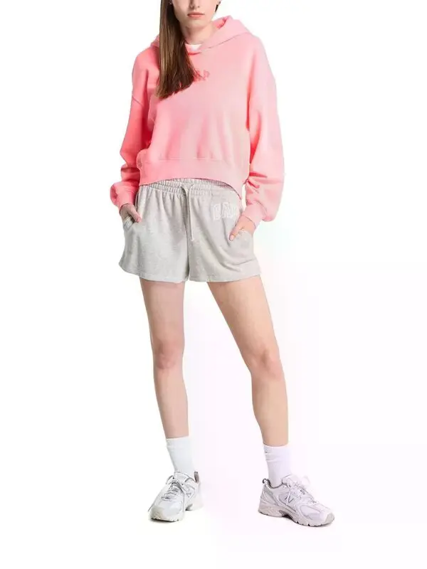 Gap Logo Print Cropped Hoodie