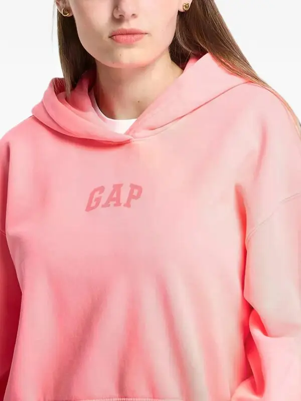 Gap Logo Print Cropped Hoodie