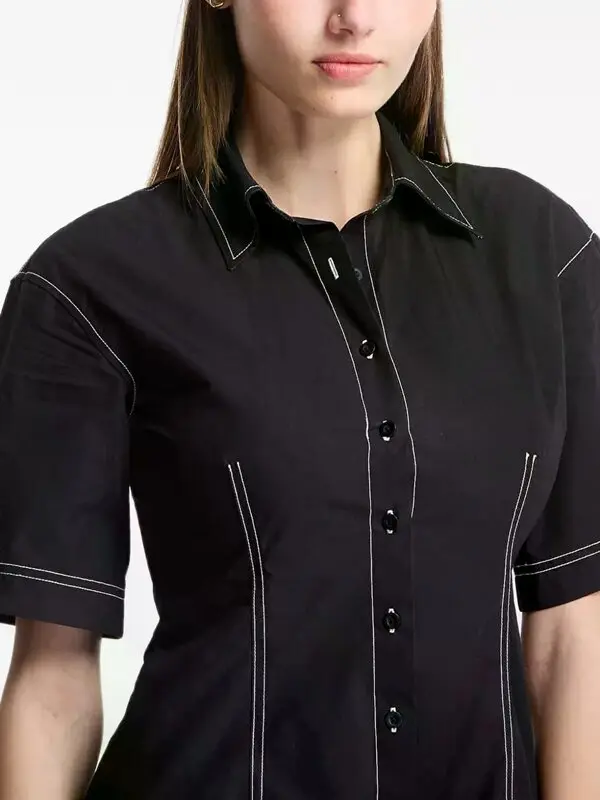 Gap Contrast-stitch Short-sleeve Mini Dress