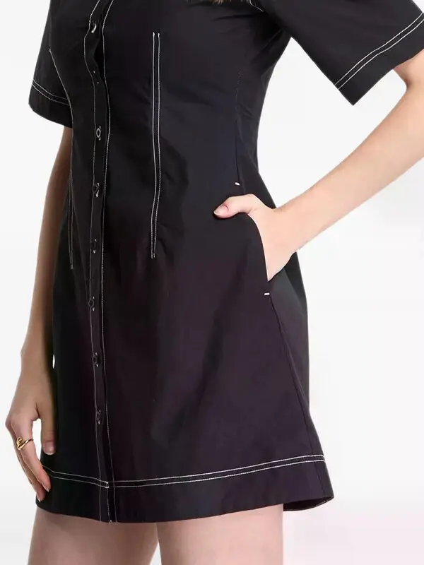 Gap Contrast-stitch Short-sleeve Mini Dress