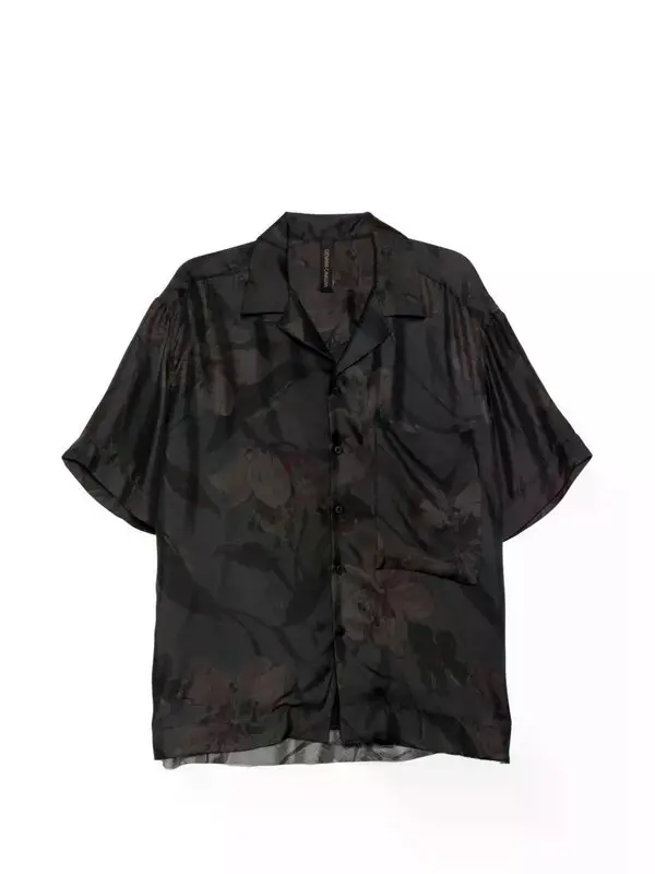 GIOVANNI CAVAGNA Floral-printed Short-sleeve Shirt