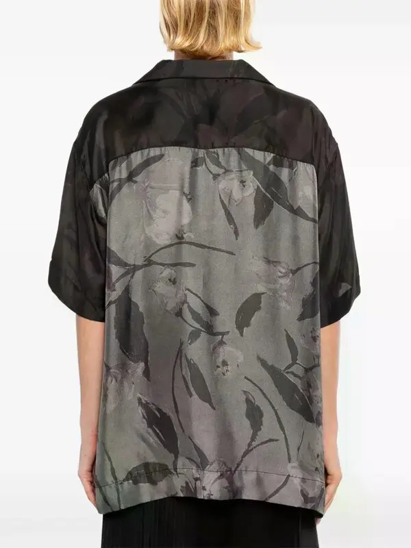 GIOVANNI CAVAGNA Floral-printed Short-sleeve Shirt