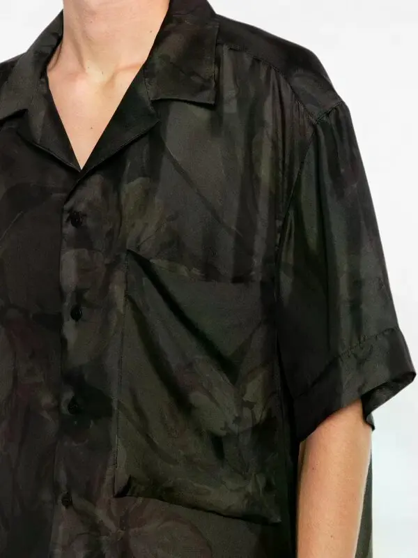 GIOVANNI CAVAGNA Floral-printed Short-sleeve Shirt