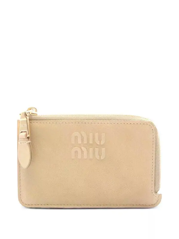 Miu Miu 20s Nappa Leather Wallet - Neutrals