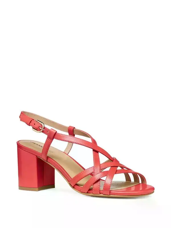 Geox Virnilisa Strappy Block-heel Sandals - Red