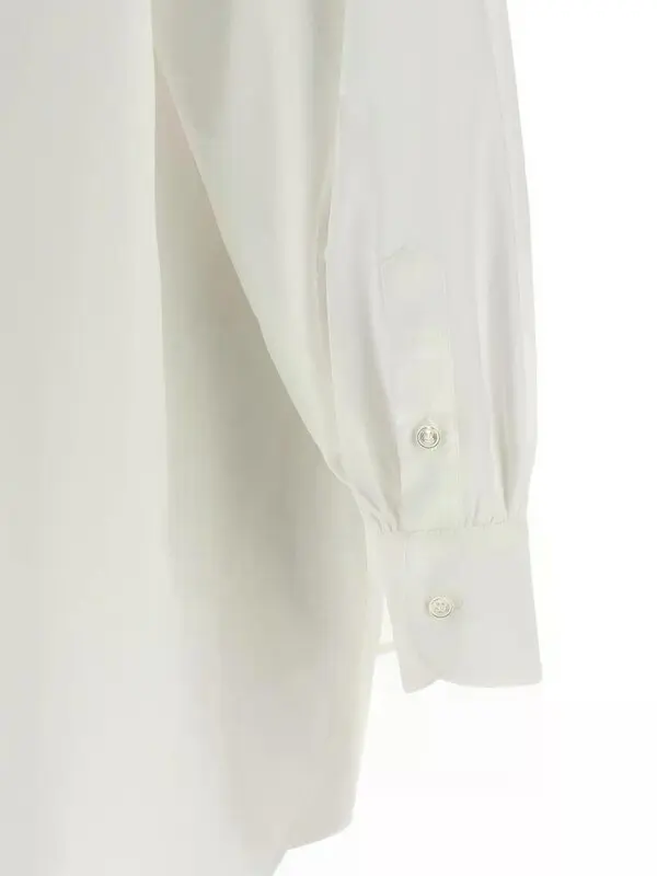 Valentino Garavani Vlogo Embroidered Asymmetrical Blouse