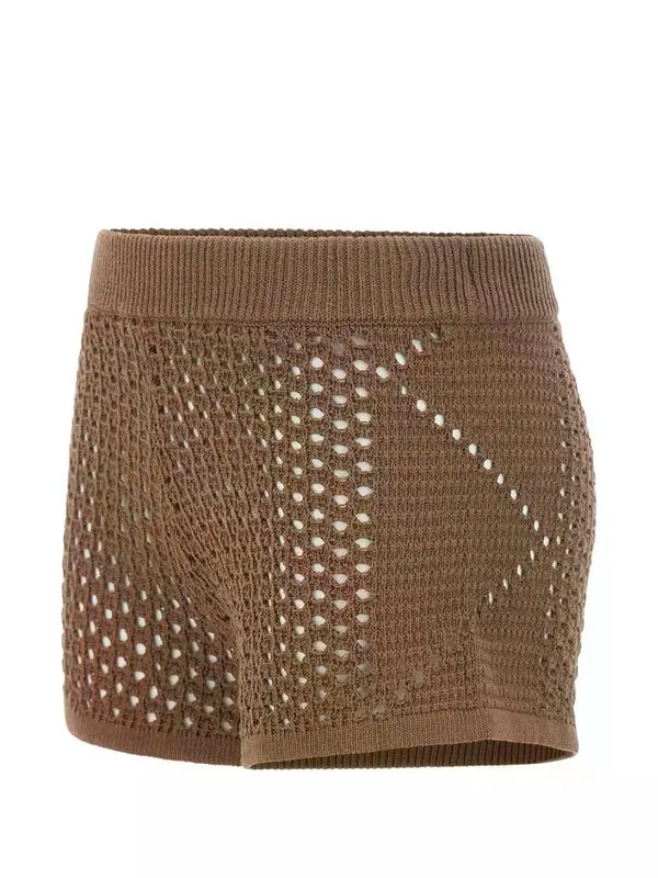 MC2 SAINT BARTH Almyra Crochet-knit Shorts