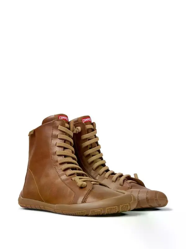 Camper Peu Path+ Leather Ankle Boots - Brown