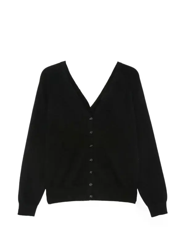 LISA YANG Jiani V-neck Button-down Cardigan - Black