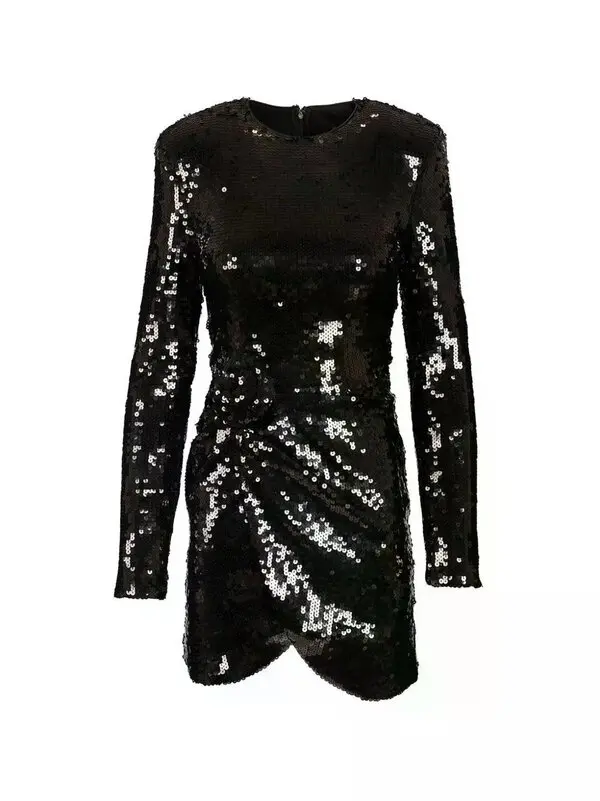ROTATE BY BIRGER CHRISTENSEN Sequin Embellished Mini Dress - Black