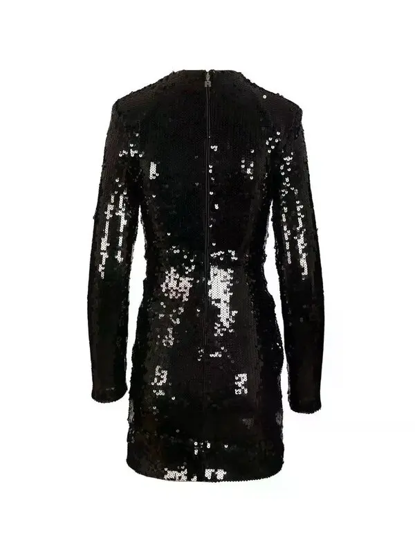 ROTATE BY BIRGER CHRISTENSEN Sequin Embellished Mini Dress - Black