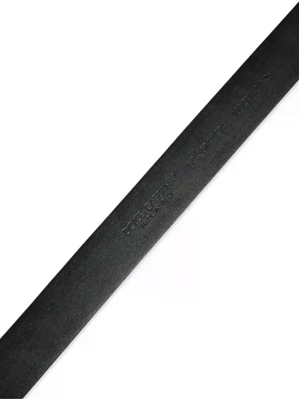 Dolce & Gabbana Leather Belt With Gold-tone Buckle