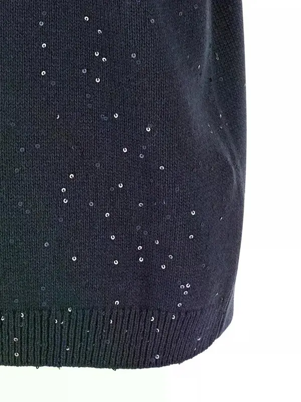 Brunello Cucinelli Sequin Embellished Short Sleeve Sweater