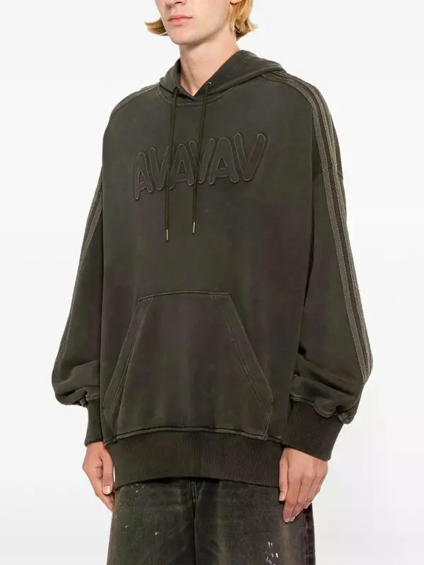 Adidas X Avavav Logo-embossed Hoodie - Grey