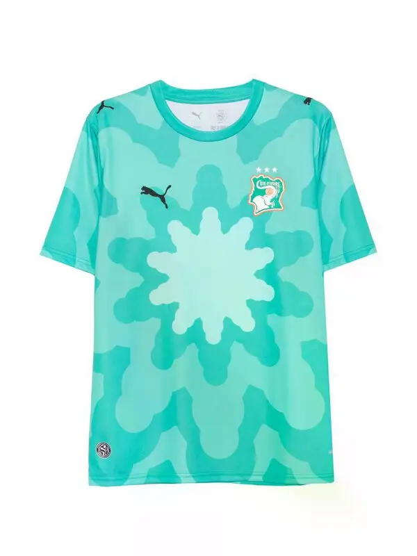 PUMA X Fif X Salehe Bembury Graphic-print Logo-patch T-shirt - Green