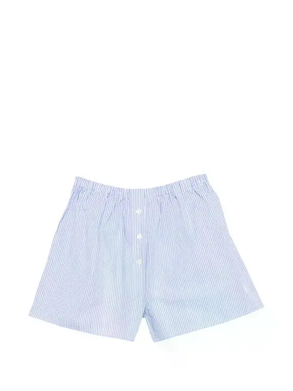 SPORTY & RICH Striped Button-detail Shorts