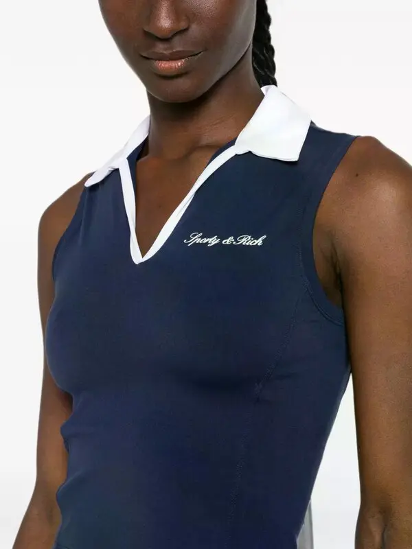SPORTY & RICH Signature Logo Sleeveless Performance Top