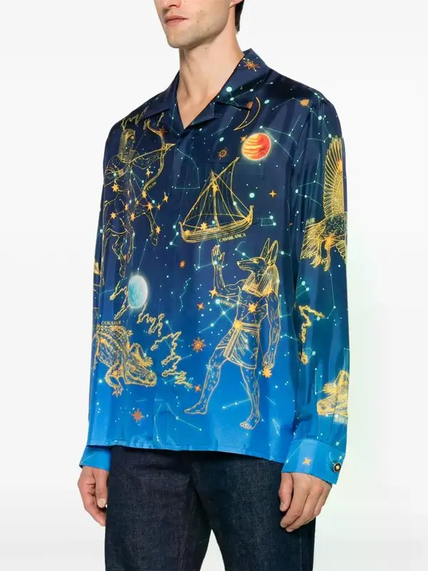 Casablanca Constellation-print Long-sleeve Shirt