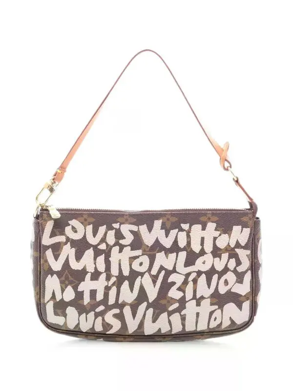 LOUIS VUITTON X Stephen Sprouse 2001 Graffiti Monogram Shoulder Bag - Brown