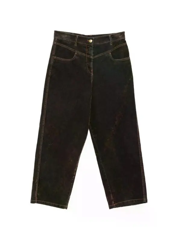 Momoni Azuki Cotton Trousers - Green