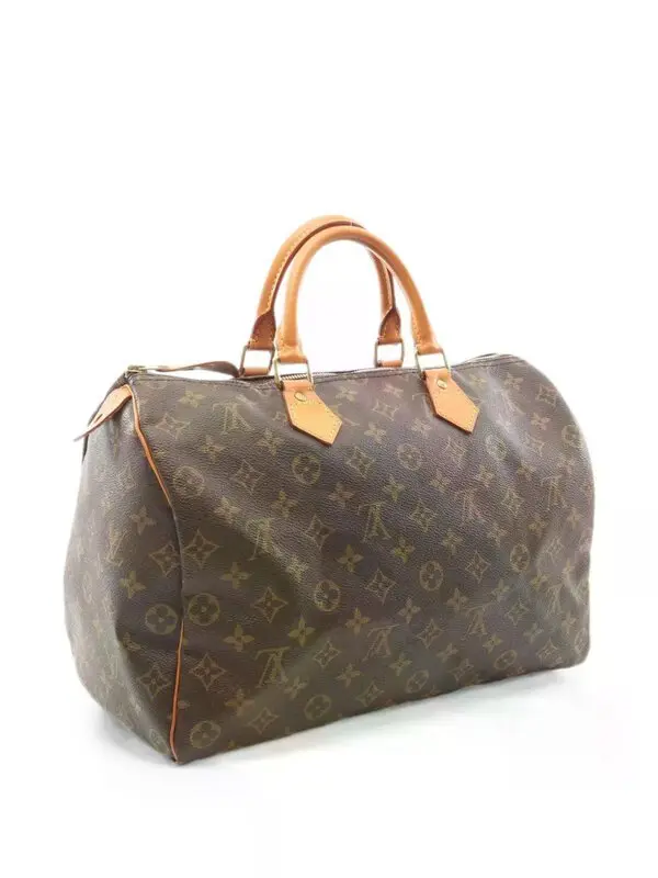 LOUIS VUITTON Monogram Speedy Leather Tote Bag
