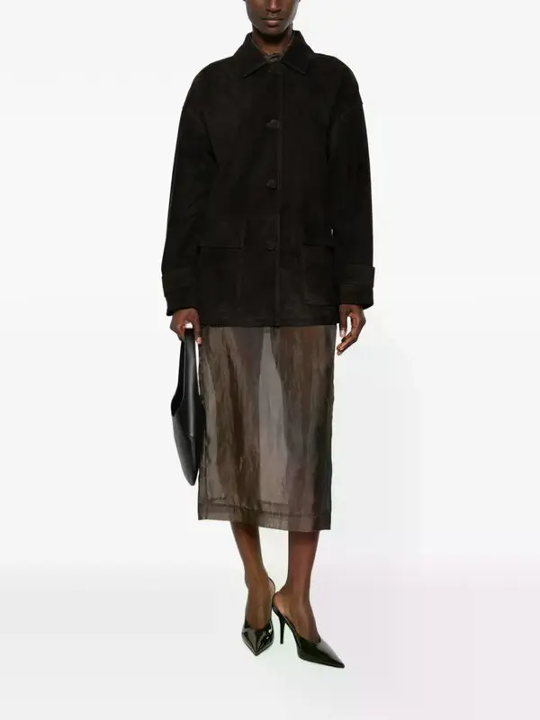 ADRIANNA FERETTI Adrianna Ferretti Suede Button-fastening Jacket