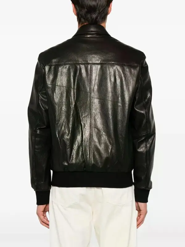SERGIO MORETTI FIRENZE Grainy Leather Jacket